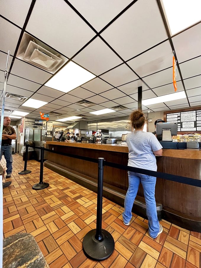 The anticipation line: Where patience is rewarded with loose-meat perfection and conversation flows as freely as the milkshakes.