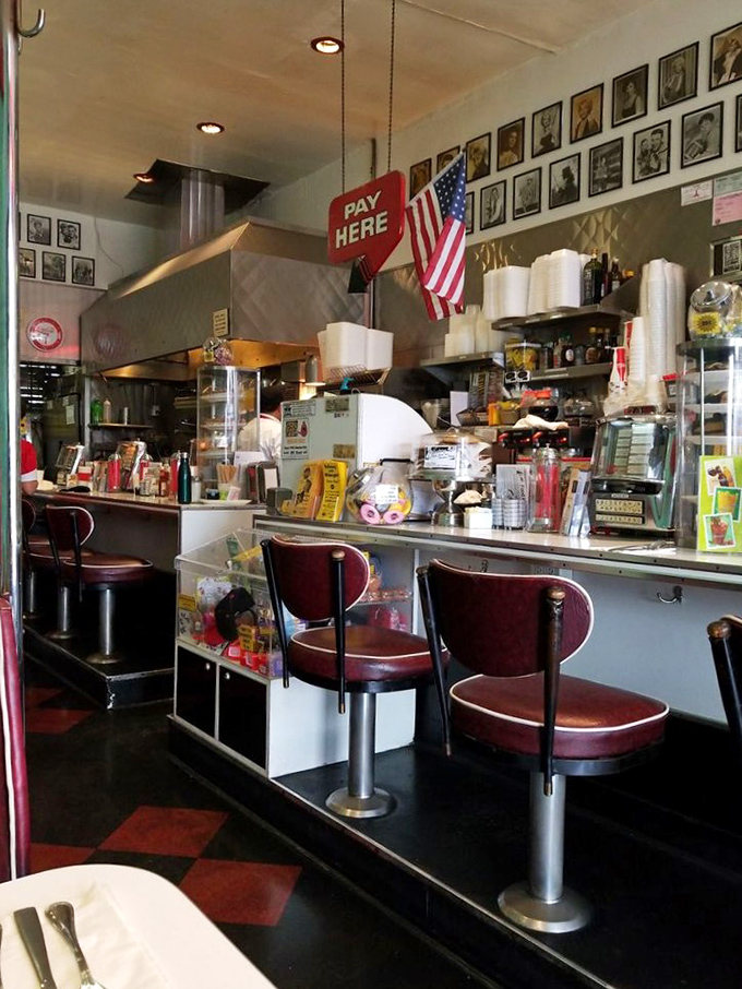 The counter seating offers front-row tickets to the culinary show, complete with those spinning stools that bring out the kid in everyone.