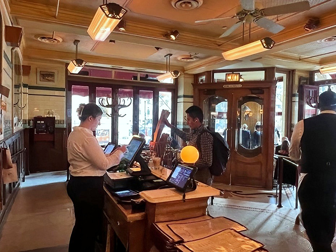 The host stand welcomes you into a world where "bonjour" feels more natural than "hello."