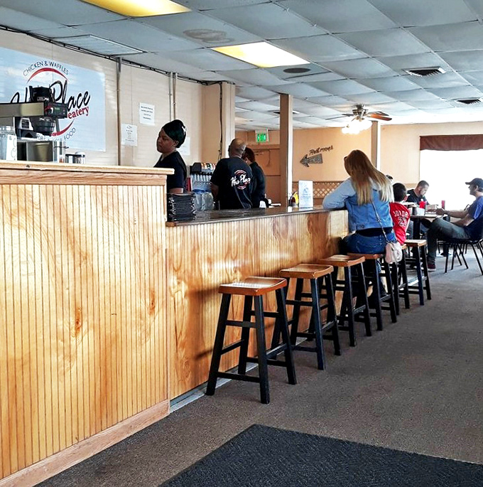 Pull up a stool at the counter for a front-row seat to the soul food show&mdash;casual, comfortable, and completely satisfying.