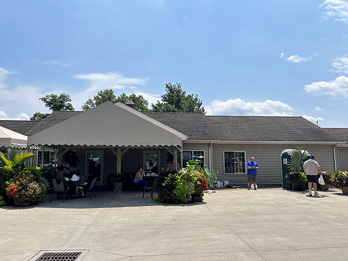 Country Crust Bakery's welcoming porch practically whispers "calories don't count in small towns" to everyone who passes by.