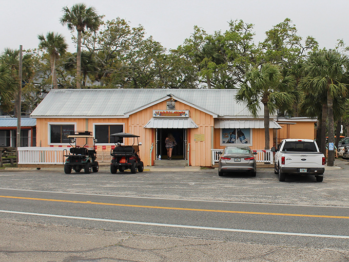 This unassuming coastal shop, with golf carts parked outside, is where locals gather for essentials and visitors get insider fishing tips.