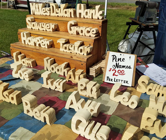 Personalization goes pastoral with these handcrafted wooden names, where "Hank" and "Grace" become tangible treasures rather than just letters on paper.