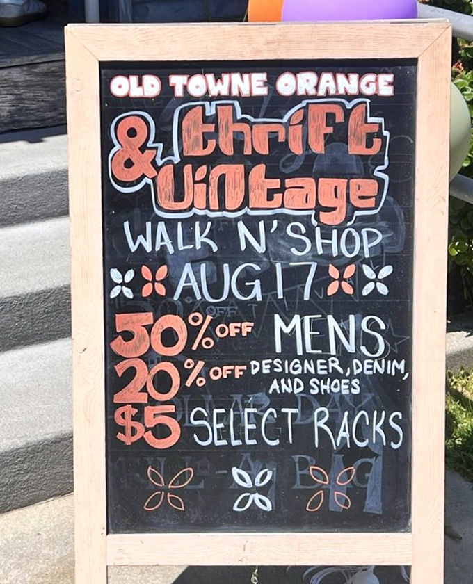 Sale sign poetry – 50% off men's items and $5 racks are the kind of math problems I actually enjoy solving.