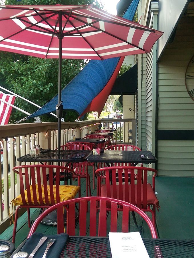 Deck seating where sunshine makes everything taste just a little bit better than it already does.