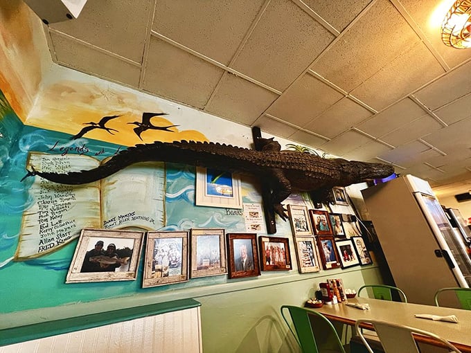 That mounted alligator watching over diners isn't judging your second helping&mdash;he's jealous he can't join the feast.