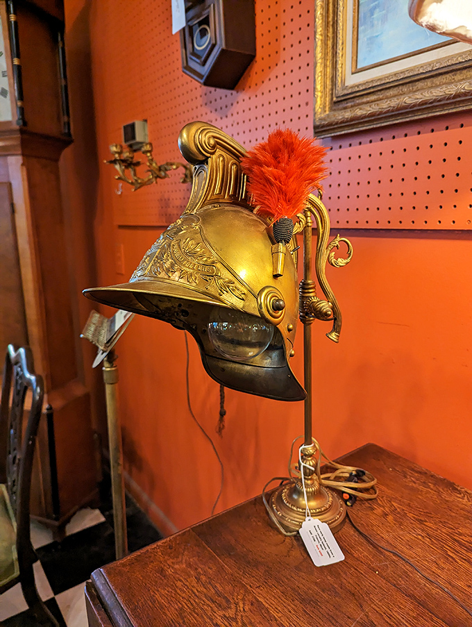 Not just a lamp&mdash;a conversation piece that makes guests wonder if you're secretly preparing for a role in a historical military drama.