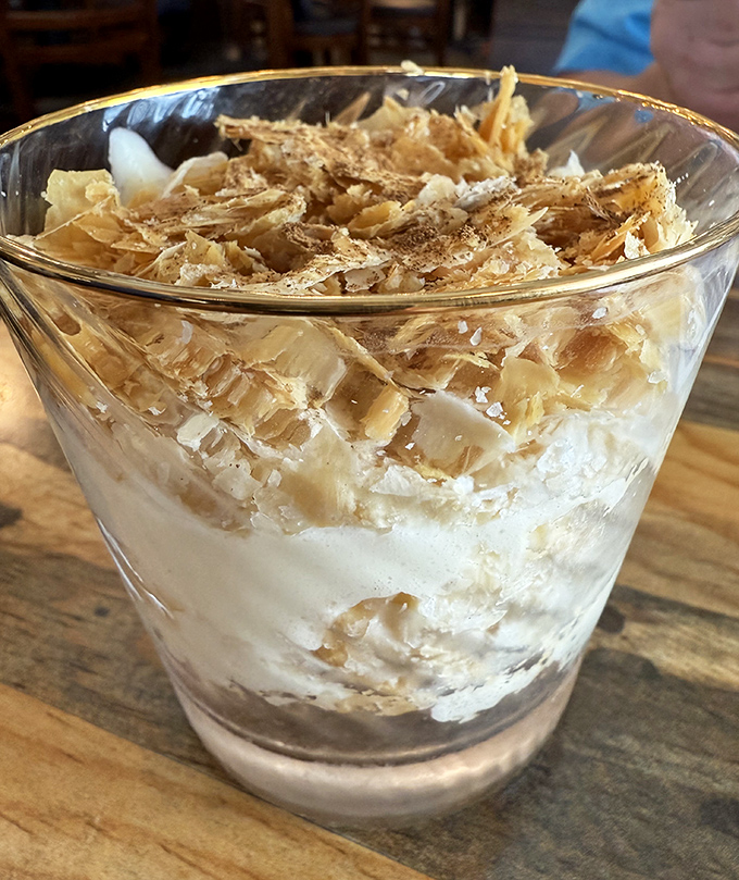 A parfait that understands the importance of texture&mdash;creamy, crunchy, and sweet in perfect harmony.
