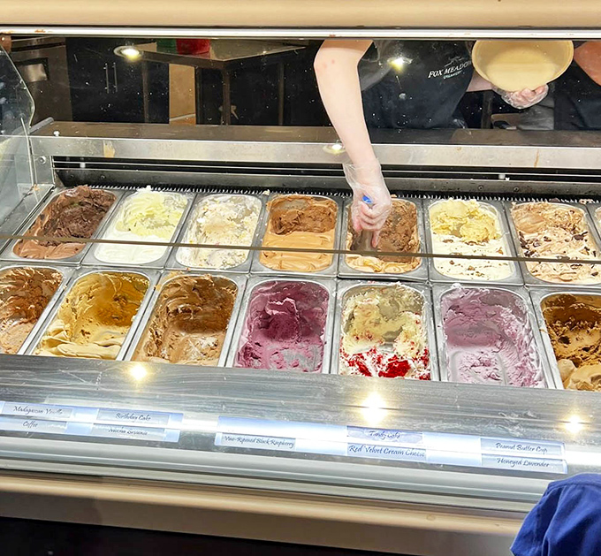 A glimpse into the ice cream laboratory where dairy dreams come true &ndash; stainless steel precision meets Pennsylvania farm freshness.