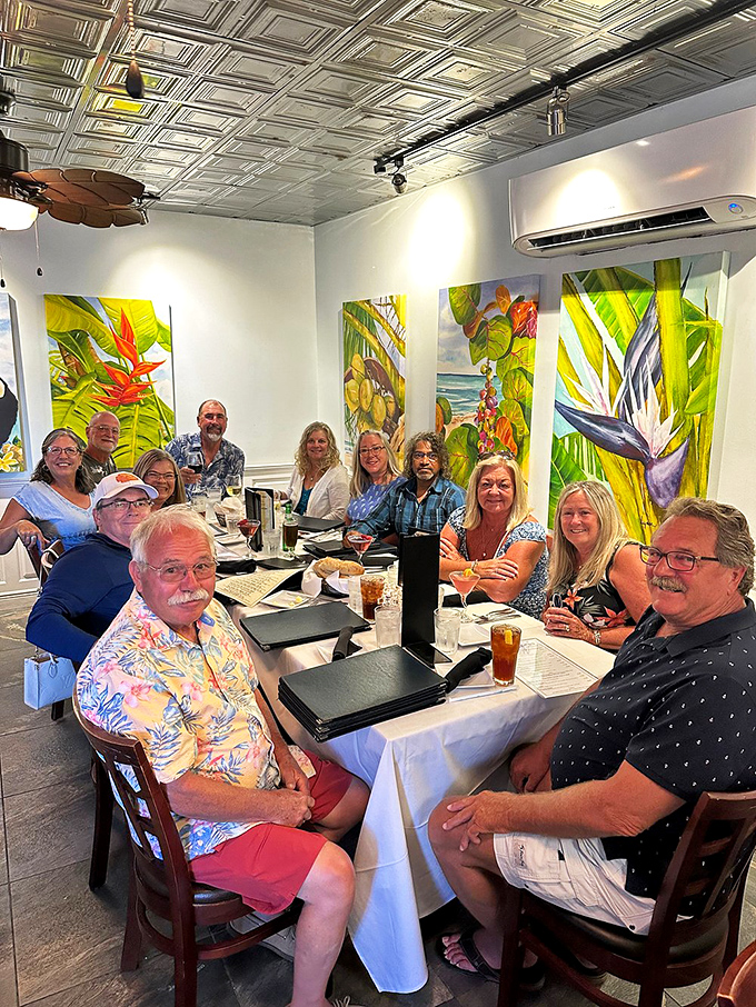 Here's where vacation stories are born&mdash;around tables filled with colorful shirts, colorful drinks, and the colorful conversations that only great food can inspire.