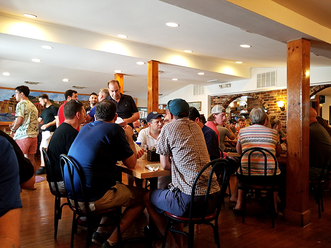The true measure of a great local spot: tables filled with people who look like they've been coming here since before avocado toast was invented.