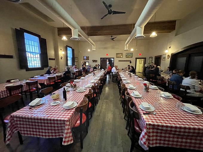 Dining room democracy in action &ndash; long tables where farmers, road-trippers, and food pilgrims gather for the shared religion of good eating.