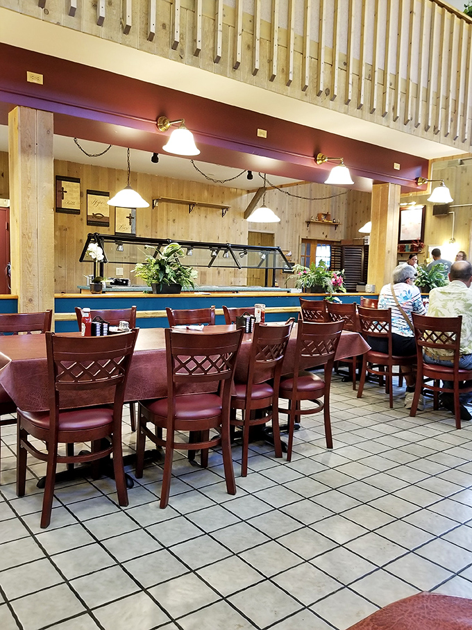 The dining area invites you to sit and savor rather than rush. Some pastries deserve your full attention&mdash;and a proper table.