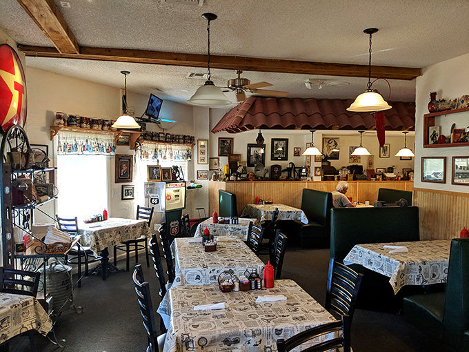 A dining room where every table has witnessed proposals, breakups, and that one guy who ate three desserts.