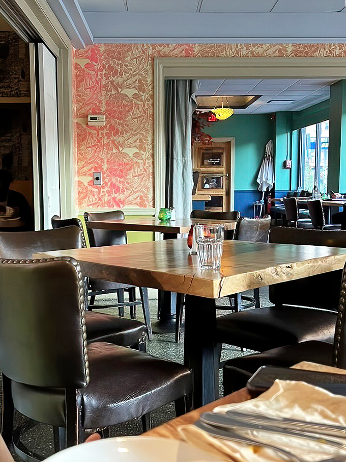 Every table in this cozy dining room feels like the best seat in the house.