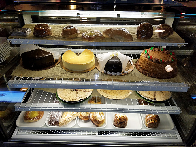 The dessert case&mdash;where willpower goes to die and "I'll just have coffee" turns into "Well, maybe just a slice" faster than you can say cheesecake.