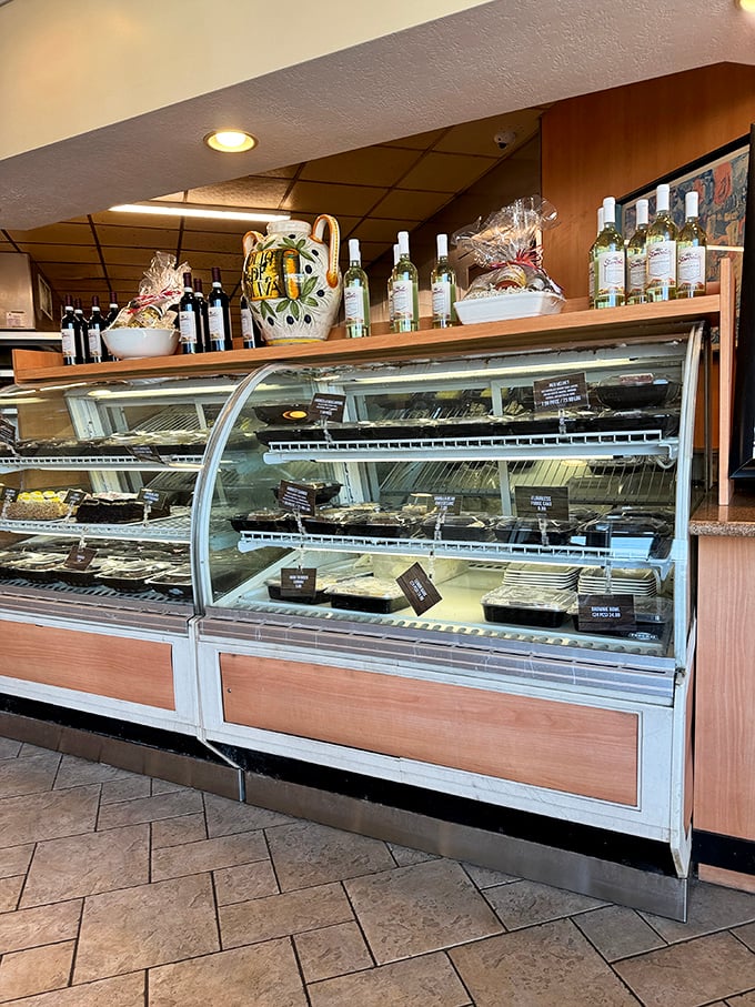 The dessert case&mdash;a glass-enclosed museum of sweet temptations that makes saying "I'm too full for dessert" the biggest lie you'll tell today.