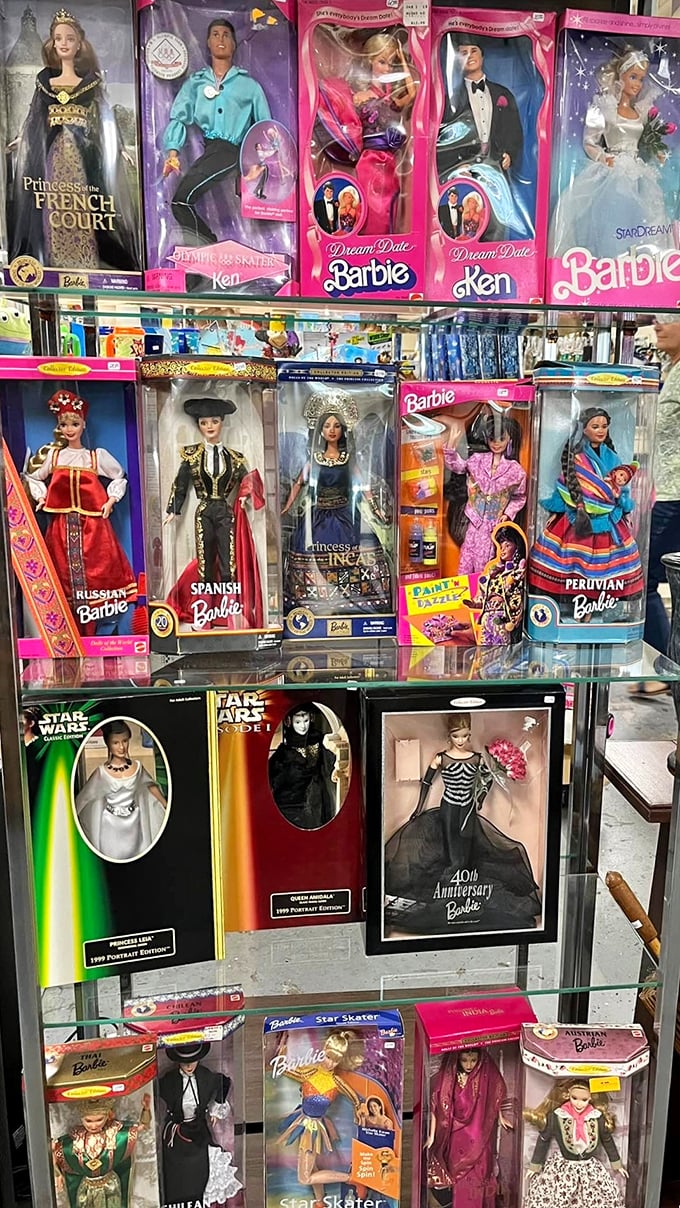 Barbie through the decades&mdash;a time capsule of fashion and cultural shifts. These boxed beauties await collectors who appreciate plastic perfection.