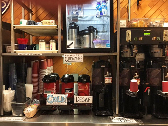 The coffee station&mdash;where morning transformations begin and the magical elixir that turns grumpy humans into functioning members of society flows freely. 