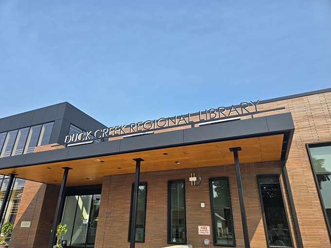 Duck Creek Library: where retirement means finally reading all those books you bought but never opened.