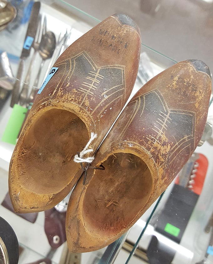 Wooden clogs that traveled across an ocean and through time to end up in Nebraska somehow.