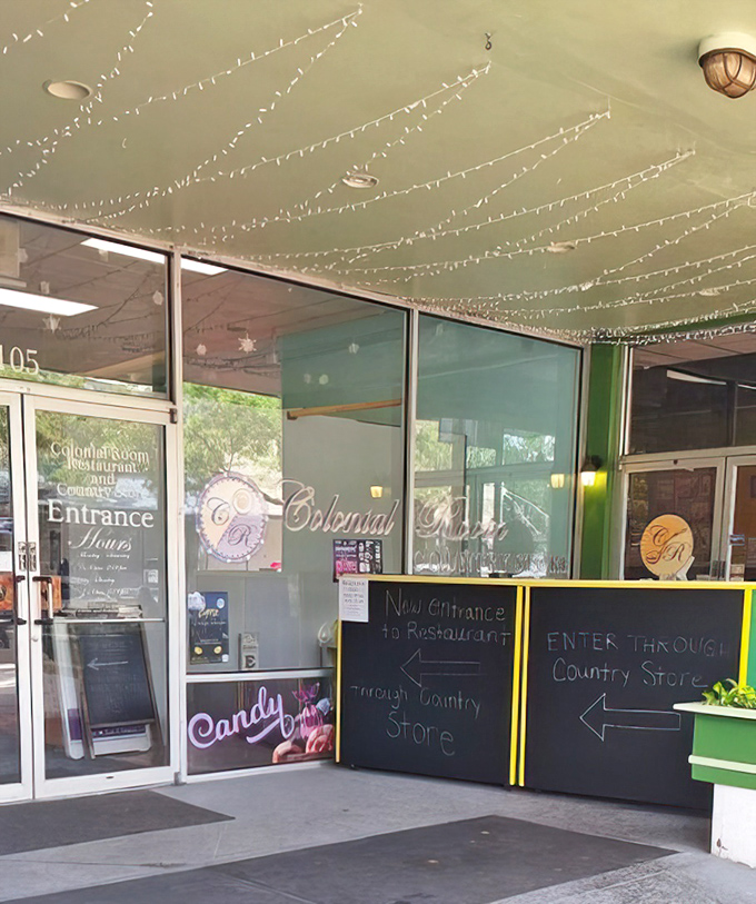 "Enter through Country Store"&mdash;the kind of charming, slightly confusing instruction that makes discovering local gems so rewarding.