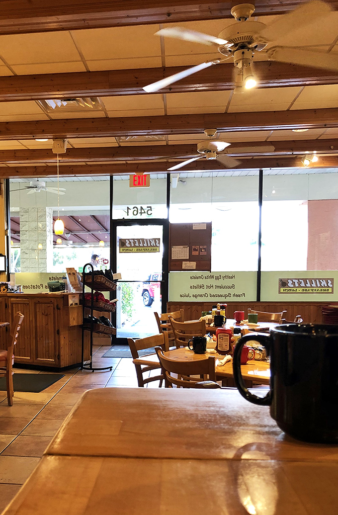 Morning light streams through the entrance, illuminating wooden beams and promising a breakfast worth getting out of bed for.