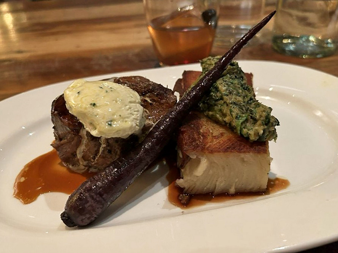 This isn't just steak and potatoes&mdash;it's a masterclass in contrasts. Tender filet, hearty root vegetable, and that herb butter melting like a dream. 
