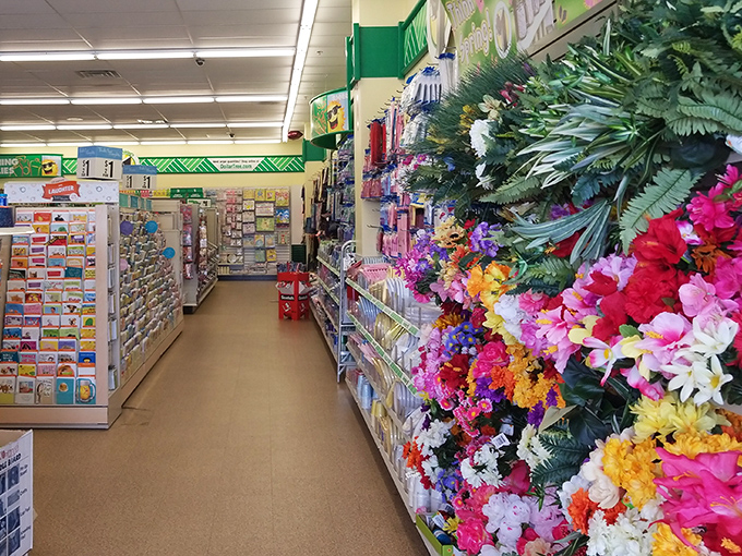 The floral section blooms eternal, offering Pennsylvania homes four seasons of color without the maintenance or wilting disappointment.