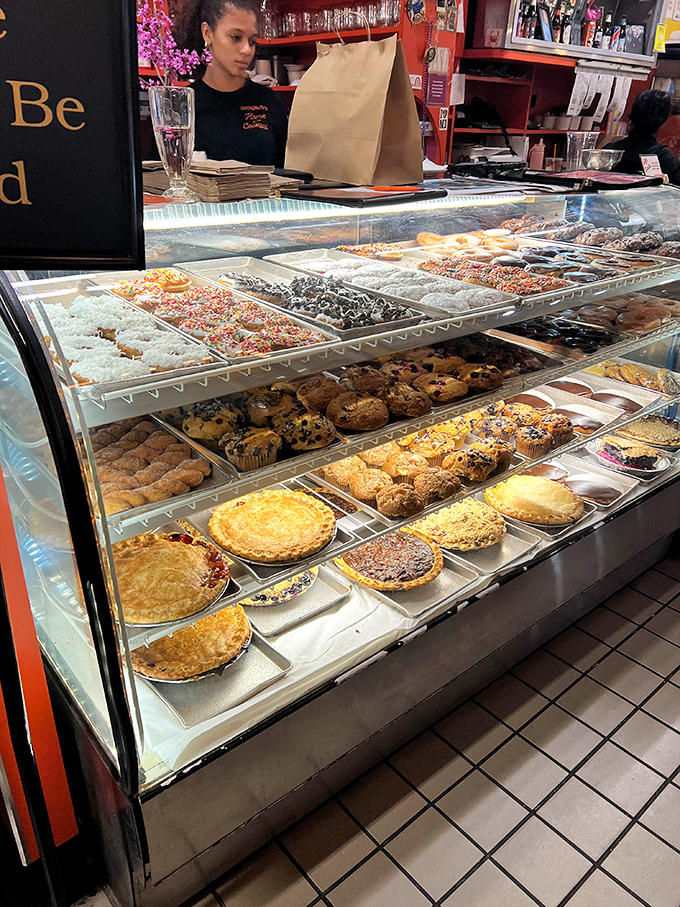 The bakery case that launched a thousand diets&mdash;and then promptly ended them. Resistance is futile when faced with this much pie potential.