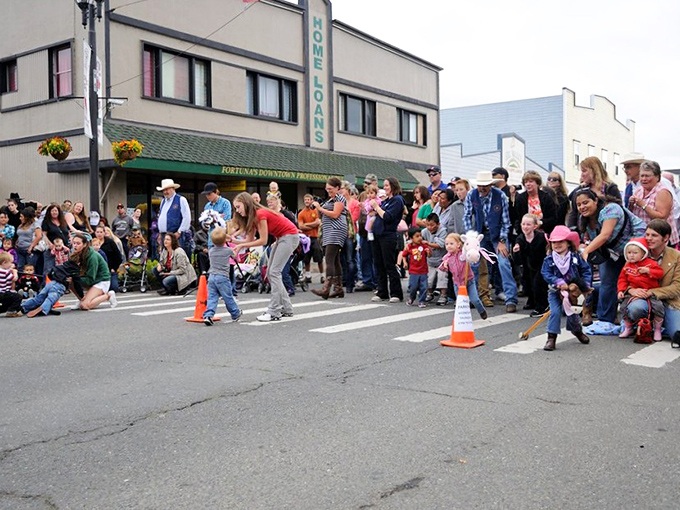 Rodeo Week transforms Fortuna's streets into community gathering spaces where kids learn that entertainment existed before smartphones and actually required looking up.