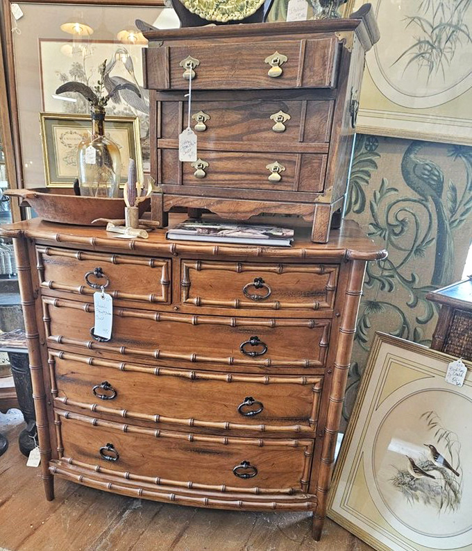 This bamboo-inspired chest of drawers isn't furniture&mdash;it's functional sculpture with drawers deep enough to hide your secrets or treasures.