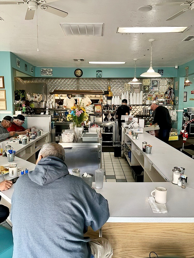Counter seats and booths filled with locals &ndash; the universal sign of a diner worth its salt.