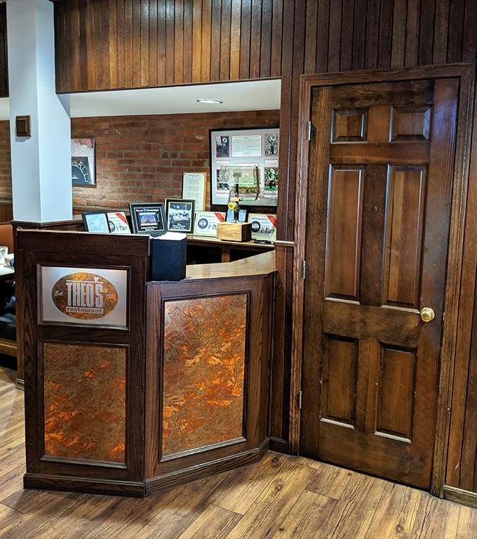 The host station's warm wood tones and vintage-inspired details set the stage for the unpretentious culinary journey that awaits.