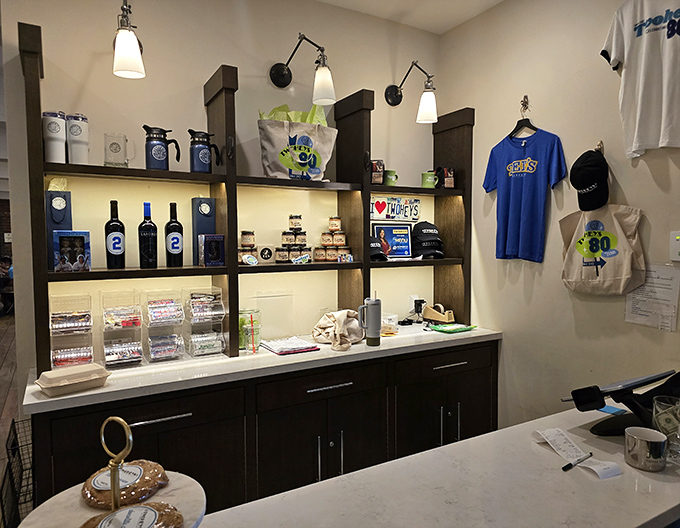 The merchandise corner &ndash; because sometimes you need a souvenir to remember that time you ate your weight in pancakes.