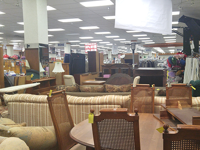 Furniture that tells stories. From mid-century modern pieces to comfy couches, someone's castoff could be your living room centerpiece.