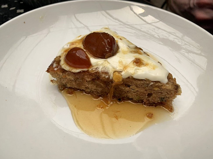 This isn't just dessert &ndash; it's a sweet finale with caramelized fruit that makes you want to applaud the pastry chef.