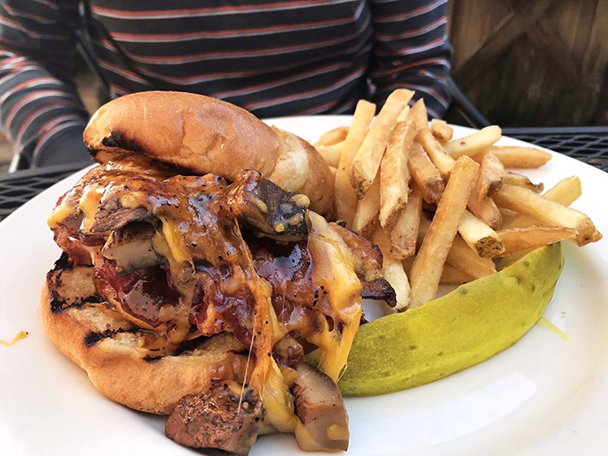 This isn't just a sandwich&mdash;it's a towering achievement of meat, cheese, and sauce that requires both hands and possibly a nap afterward.