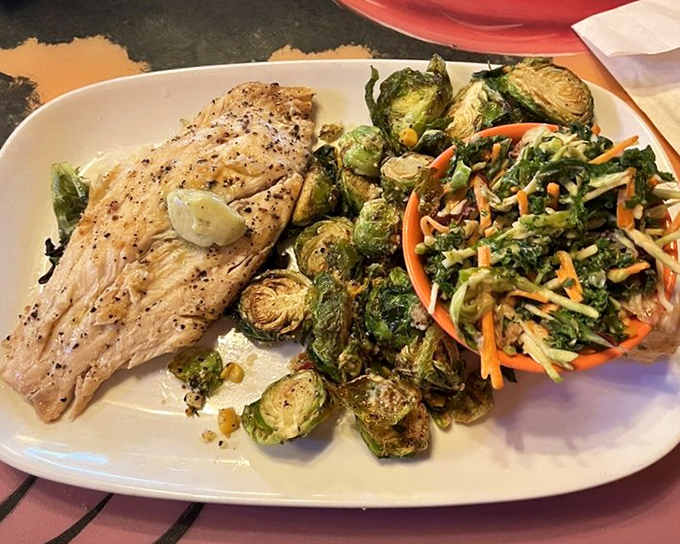 Perfectly grilled mahi with roasted Brussels sprouts proves healthy eating doesn't mean flavor sacrifice. A plate that makes vegetables exciting!