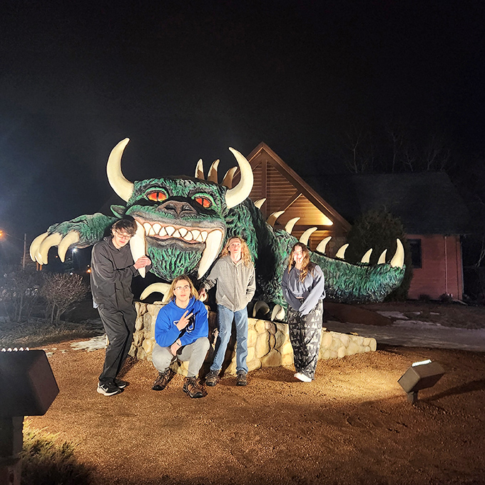 Family photos with mythical beasts - because regular vacation snapshots are so wonderfully overrated these days.