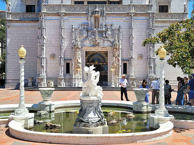 Tour guides share stories of celebrity visitors and architectural wonders while visitors pretend they're not mentally redecorating their own homes.