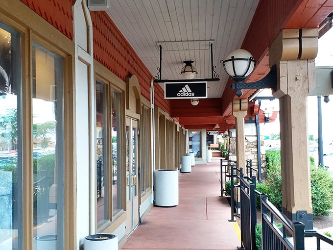 These covered walkways aren't just practical &ndash; they're the arteries connecting one retail adventure to the next, rain or shine.
