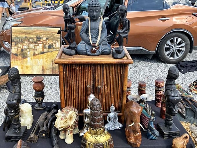 Eastern meets Western Pennsylvania in this eclectic collection of spiritual figurines and carved treasures that transform ordinary shelves into conversation starters.