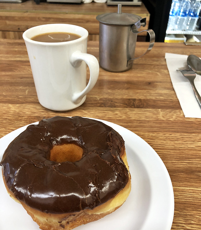 The perfect pairing: a chocolate donut and coffee. Name a more iconic duo&mdash;I'll wait while you contemplate this harmony of flavors.