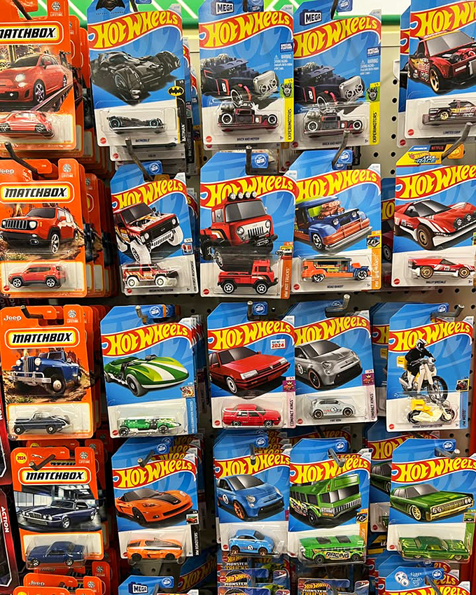 Hot wheels, cool prices! These miniature dream machines prove you're never too old to vroom-vroom through the living room when nobody's watching.