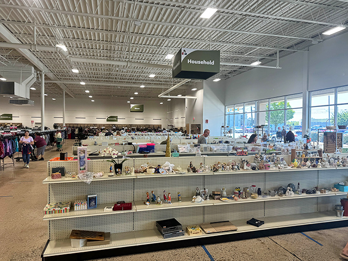 The household section&mdash;a domestic dreamscape where vintage vases mingle with modern mugs, all priced less than your morning latte.