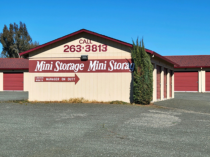 Even the storage facilities in Lakeport have that no-nonsense charm that says, "We store your stuff without charging you a second mortgage."