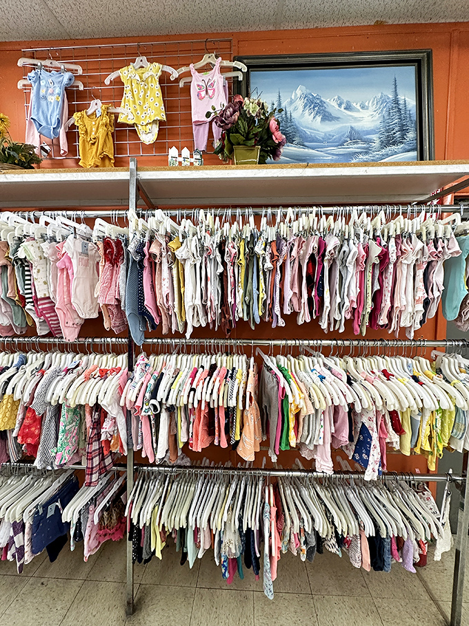 Baby clothes galore&mdash;because infants outgrow everything faster than you can say "I paid full price for that?!"