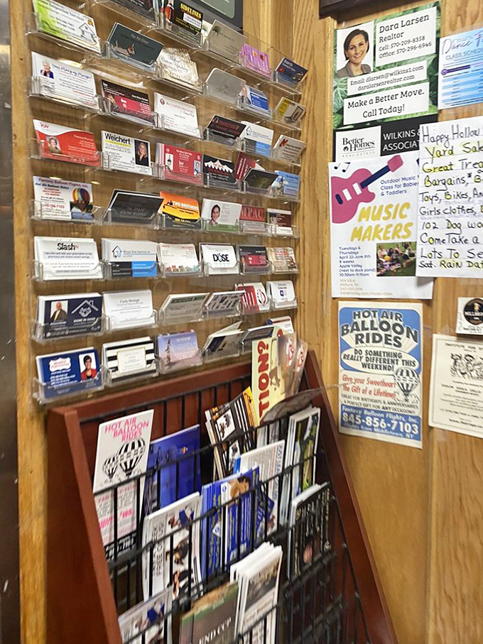 The community bulletin board&mdash;Delaware's analog version of social media where hot air balloon rides compete with local business cards for attention.