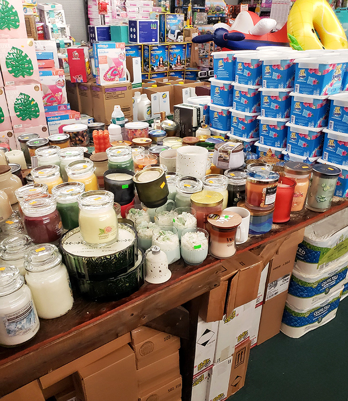 Candle wonderland where ambiance comes cheap and your living room smells like expensive taste.